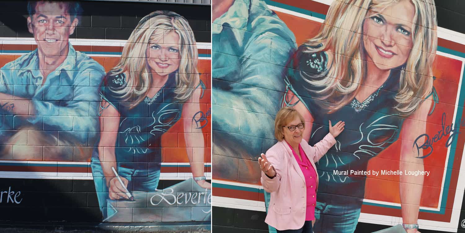 Merritt Mural Beverly Mahood in Merritt BC Canada in the Nicola Valley