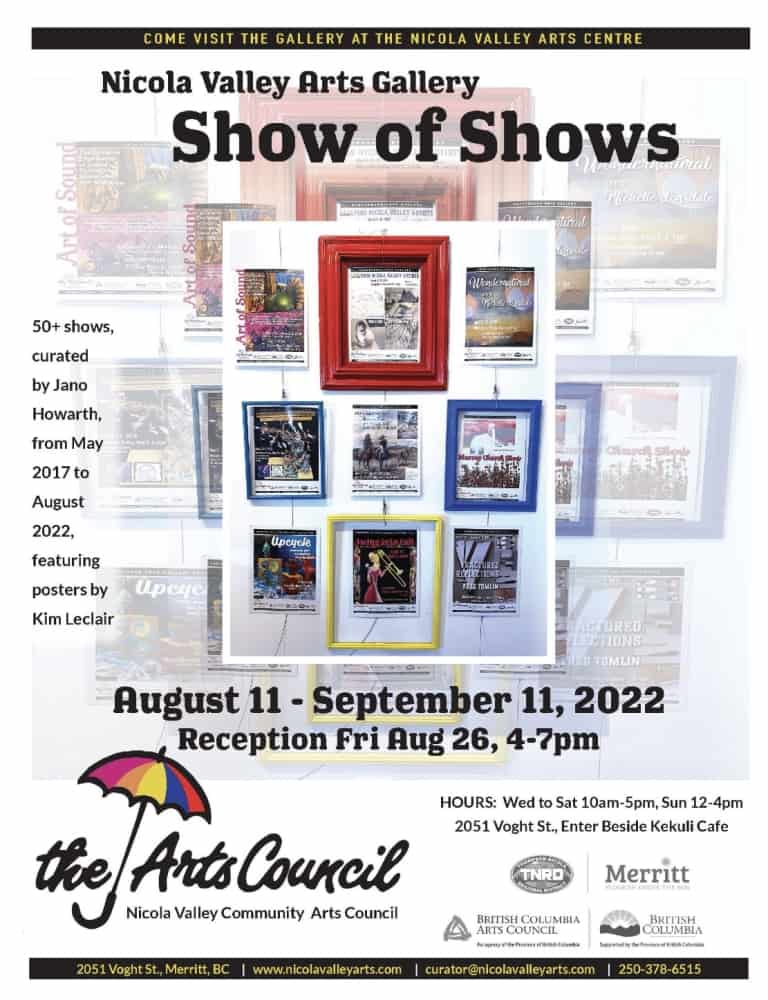 Art Shows in Merritt BC over the years in the Nicola Valley